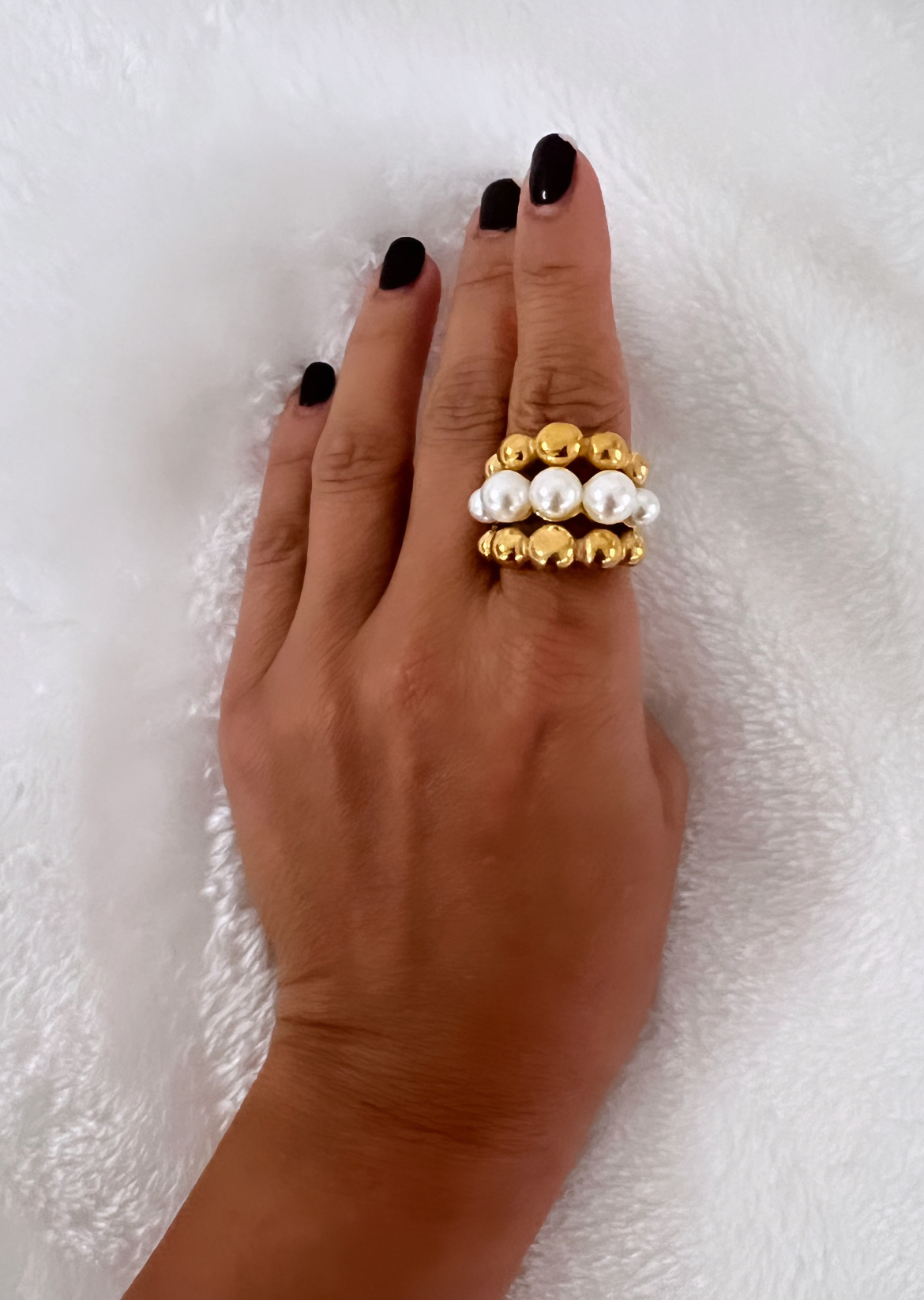 Rosalía Pearls Chunky Ring - YPR BOUTIQUE